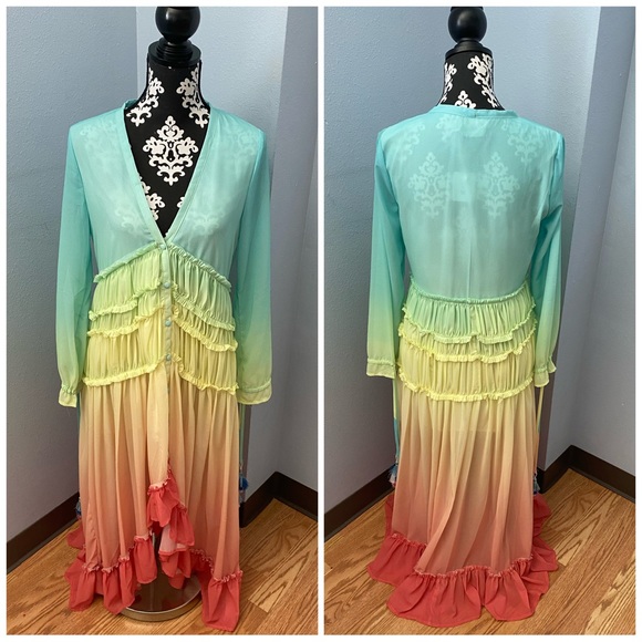 Linjia Shop | Dresses | Linjia Shop Rainbow Dress | Poshmark